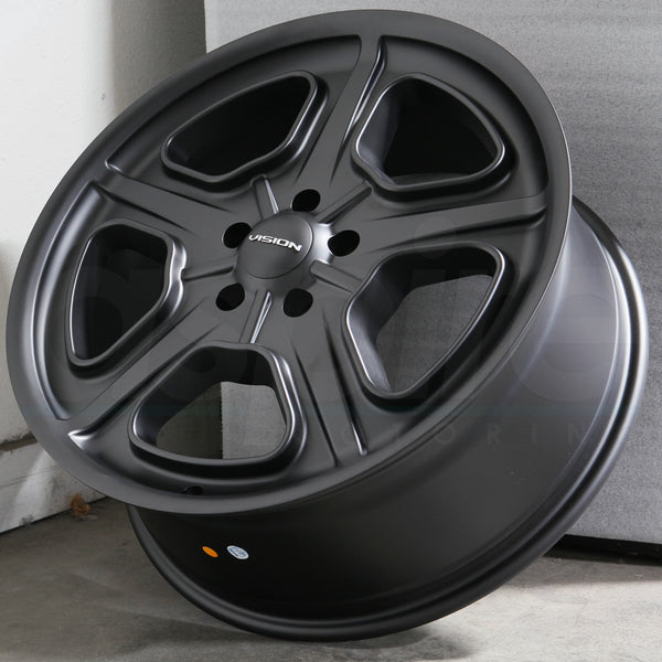 Vision Wheels 147 Daytona Satin Black– Wheels Outlet