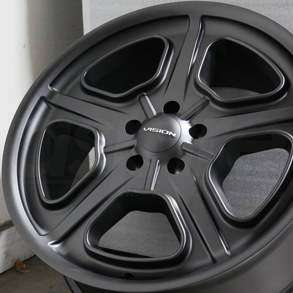 Vision Wheels 147 Daytona Satin Black– Wheels Outlet