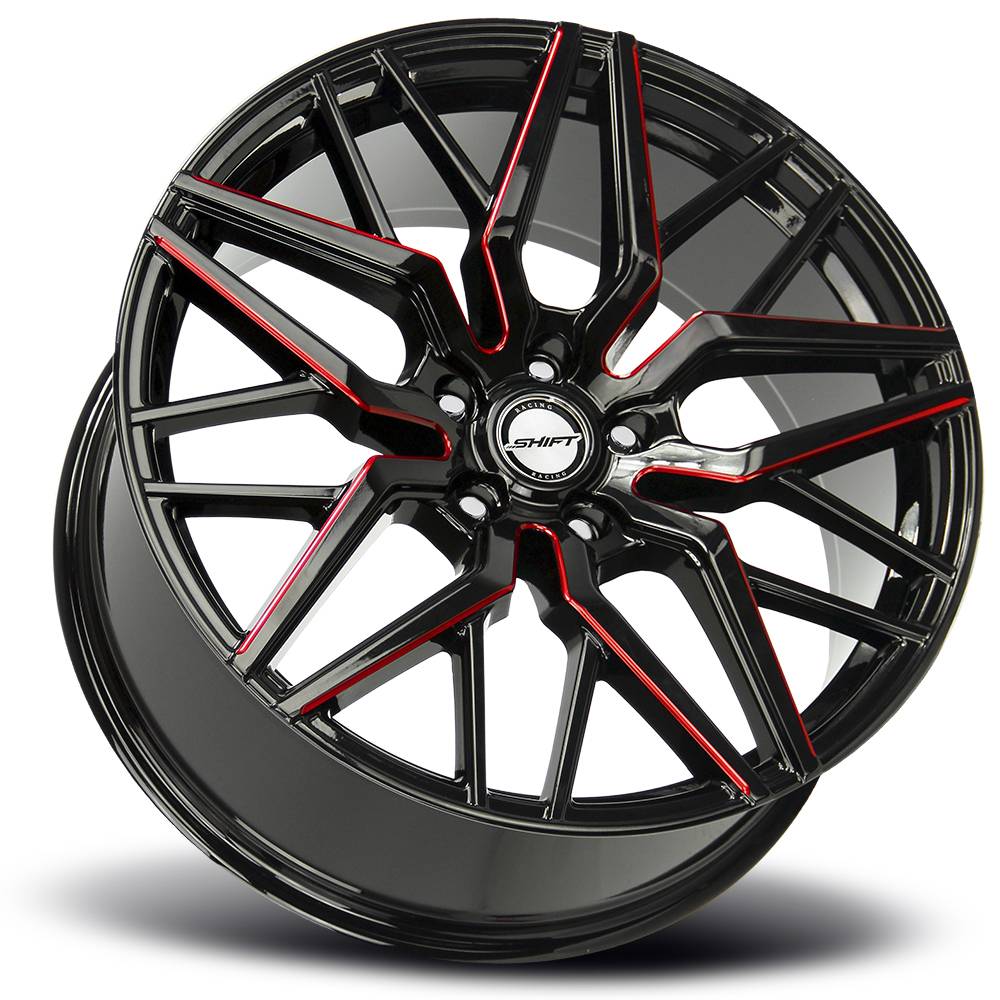 Shift Wheels H33 Spring Black Milled Red– Wheels Outlet